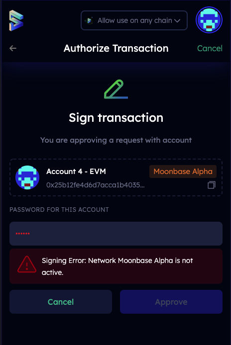 Update message when scan QR code with QR signer account in case the account does not exist ...