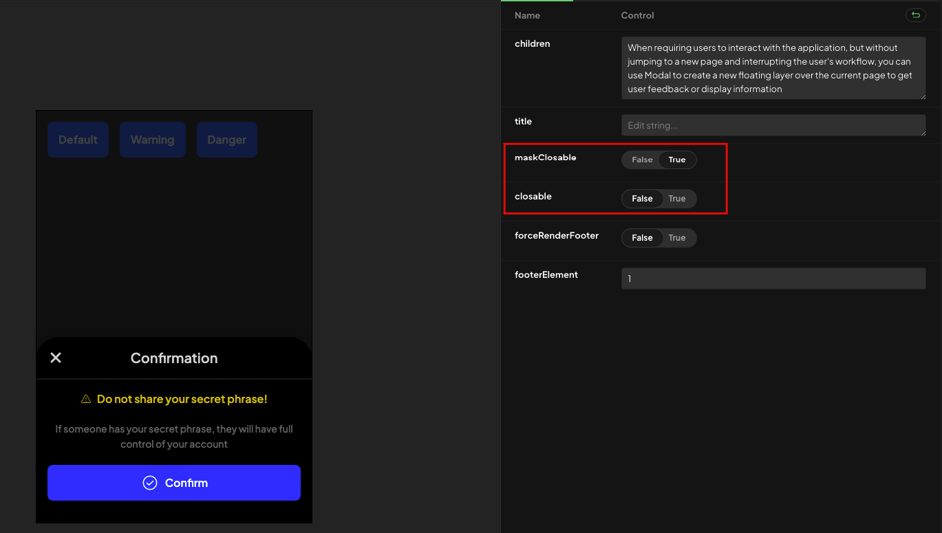 Component - Modal · Issue #33 · Koniverse/SubWallet-React-UI · GitHub