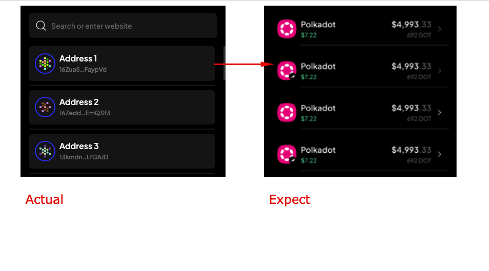 List Screen - SW List (base on flatlist) · Issue #43 · Koniverse/SubWallet-React-UI · GitHub