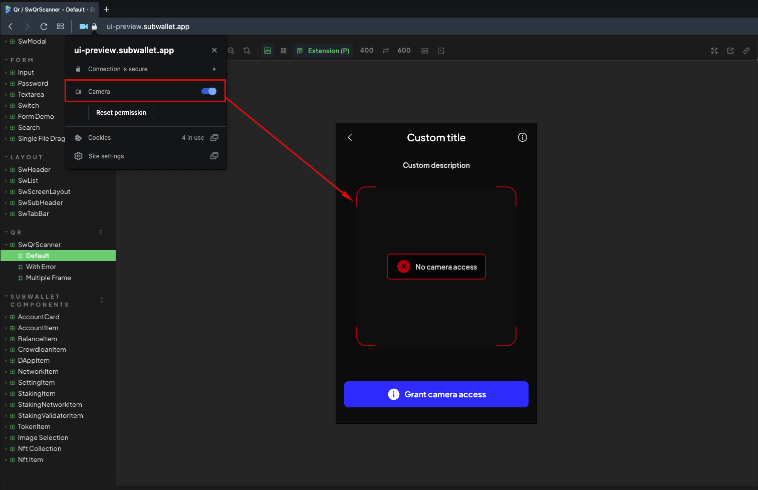 Component - QR Scanner · Issue #38 · Koniverse/SubWallet-React-UI · GitHub