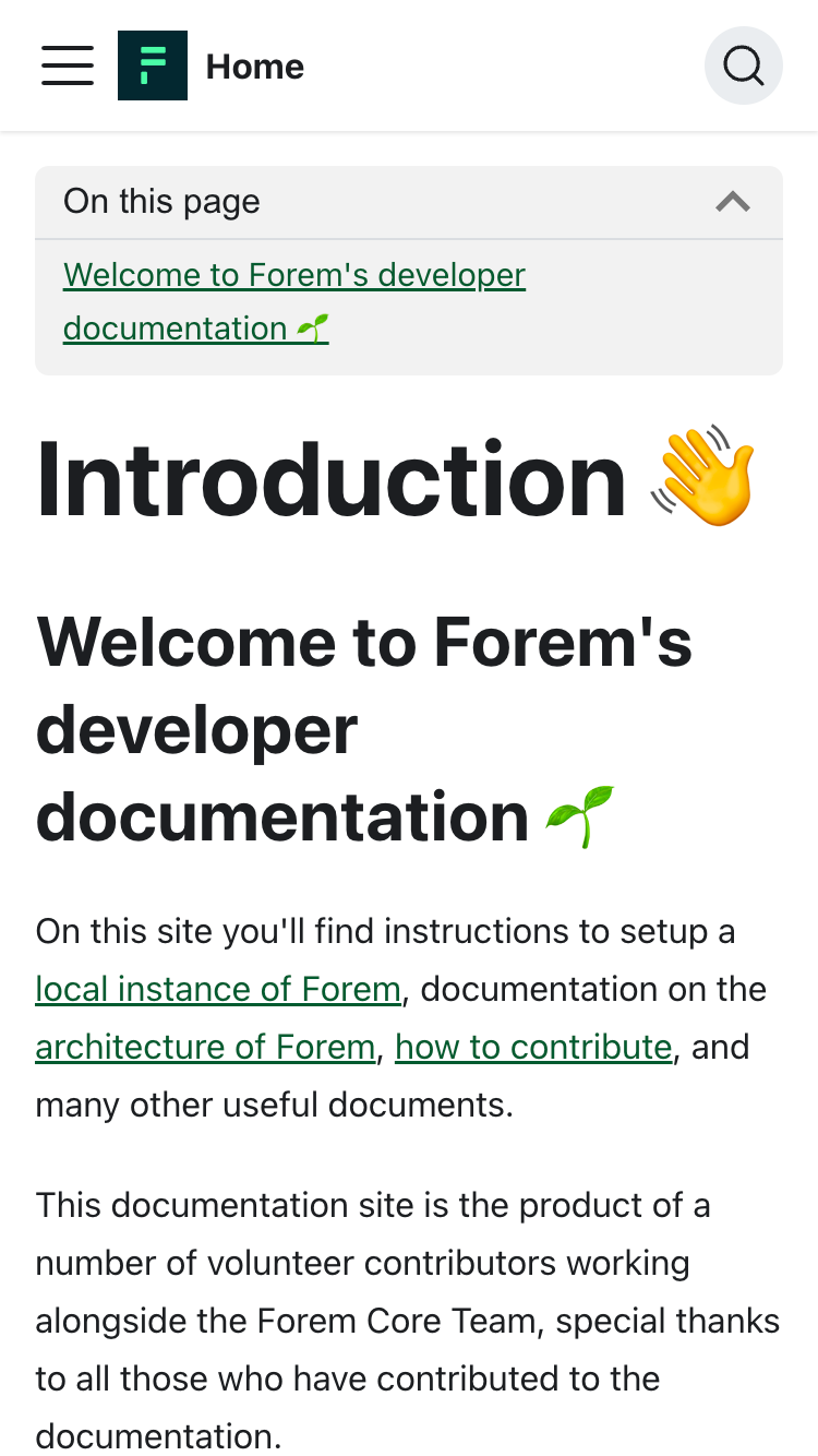 Links are underlined in-page navigation only on mobile · Issue #68 · forem/forem-docs · GitHub