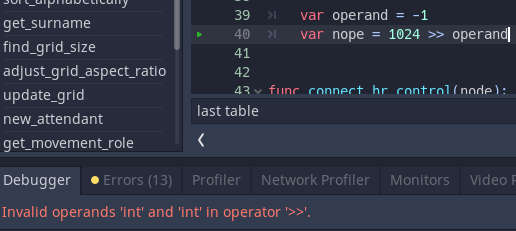 Supplying negative numbers to bit shift operators at runtime produces unhelpful message · Issue ...