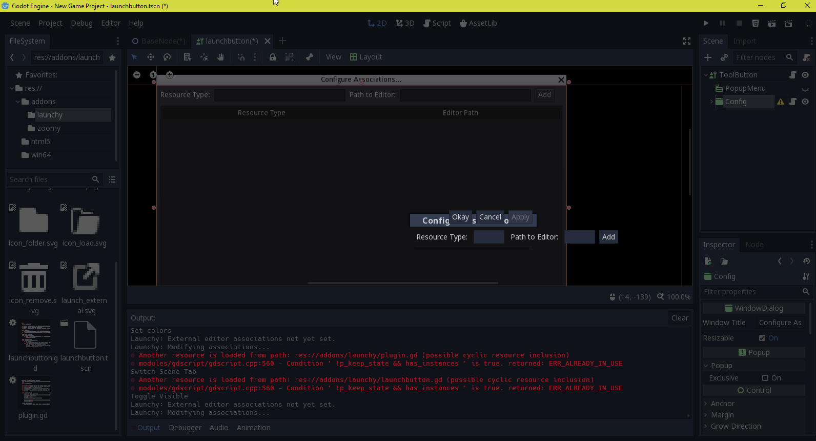 Popup spawned from EditorPlugin has size (0,0) · Issue #19292 · godotengine/godot · GitHub