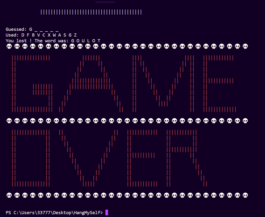 Github Stailee Hangmyself
