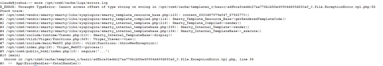 [bug] YetForcrCRM 6.4 fails with generic error · Issue #16369 ...