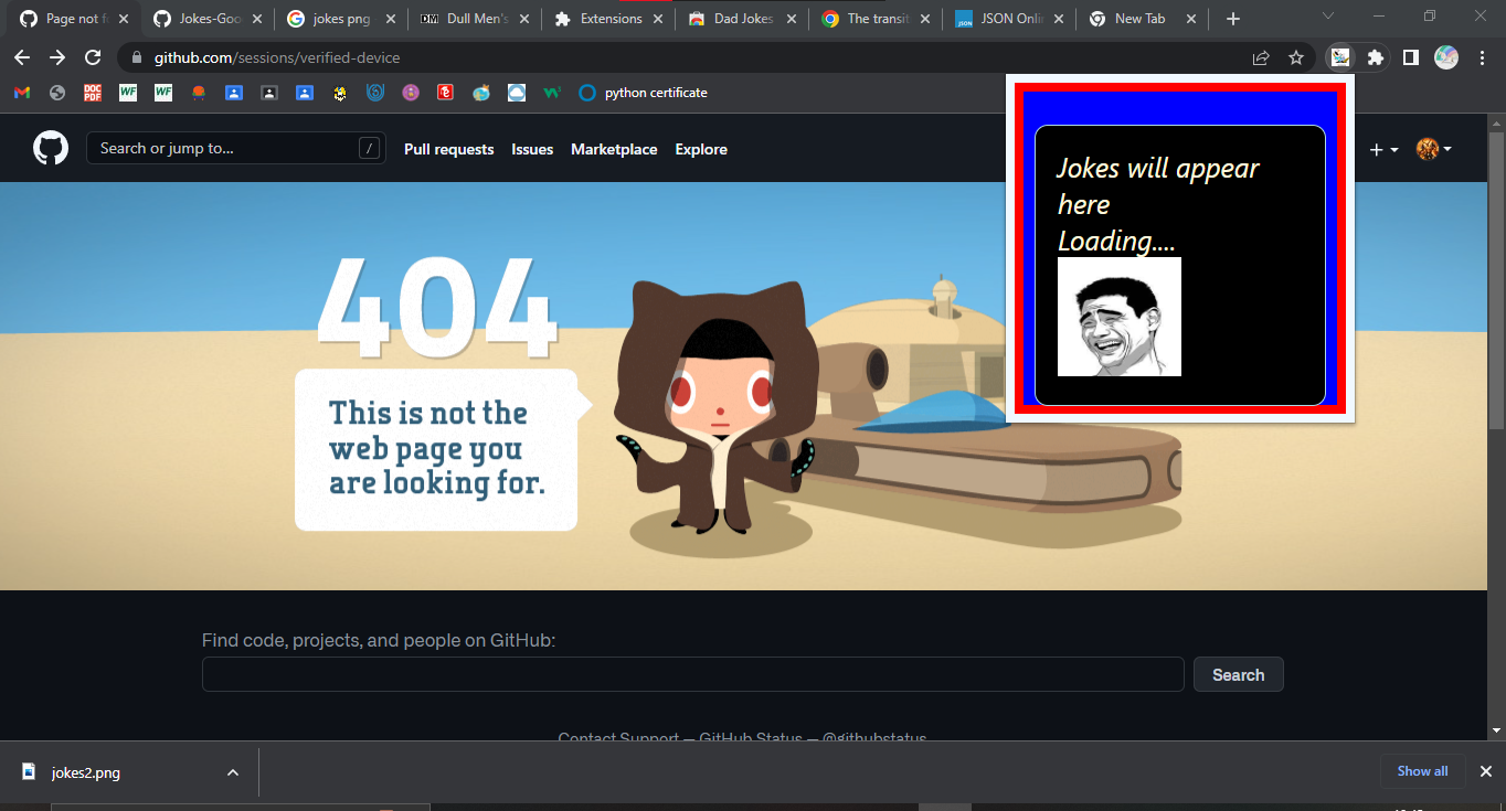 GitHub - PRIYANSHUSINGH2003/Google-chrome-Jokes