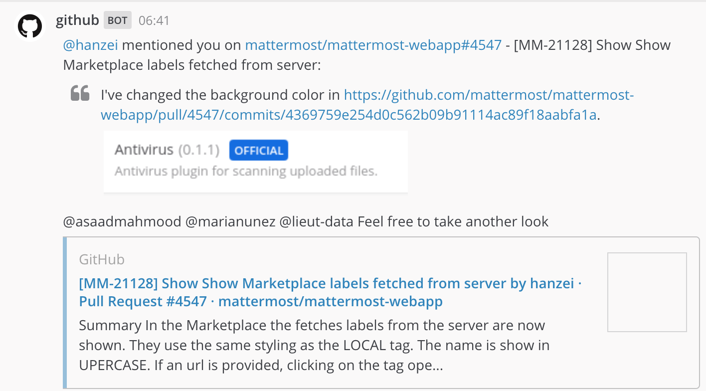Replace GitHub usernames with Mattermost usernames in notifications · Issue #176 · mattermost ...