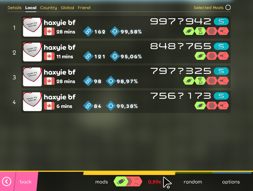 "Selected Mods" filter on local leaderboards behaves different from web · Issue #21322 · ppy/osu ...