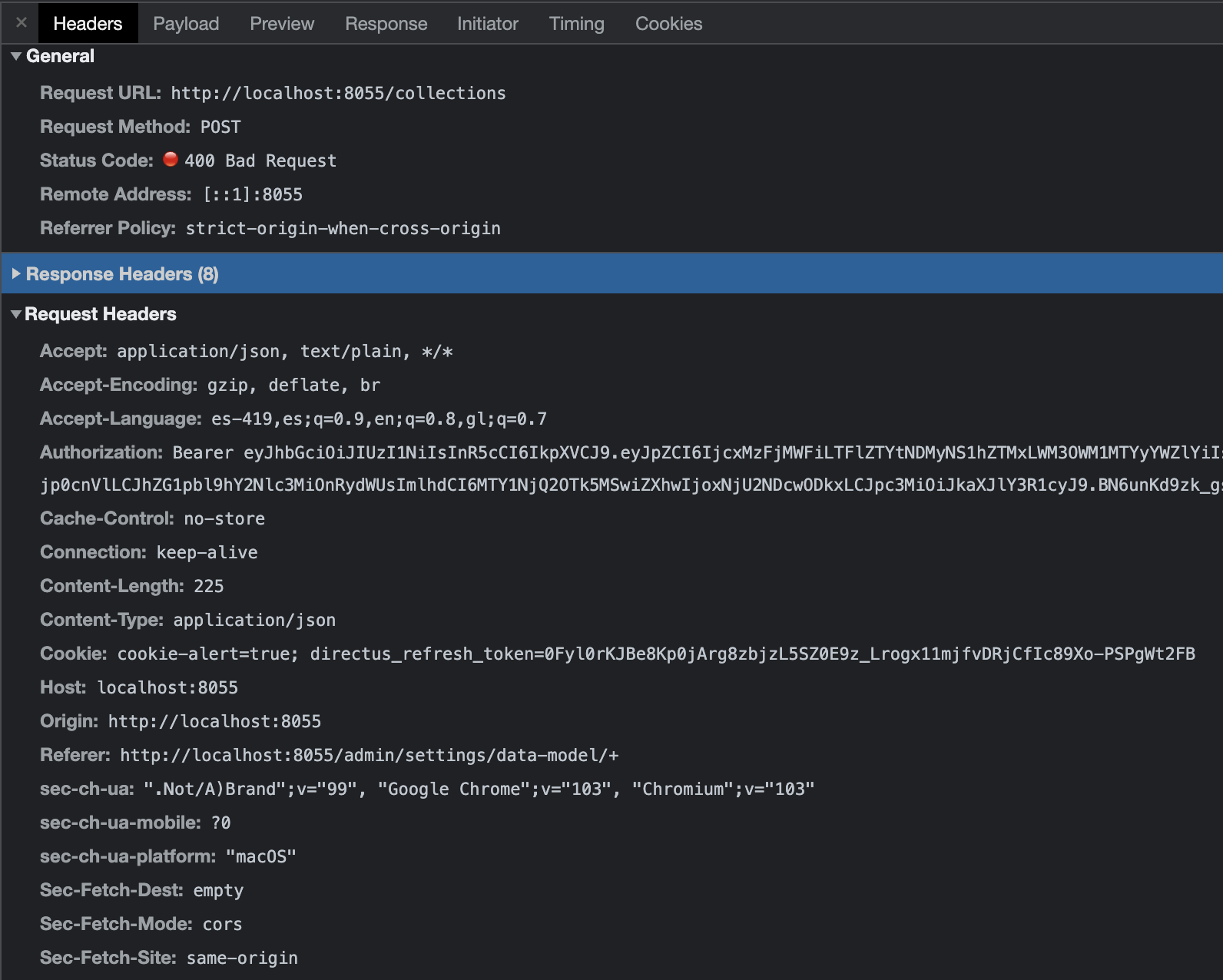 Validation fails on collection creation (collection sent but not recognized) · Issue #14171 ...