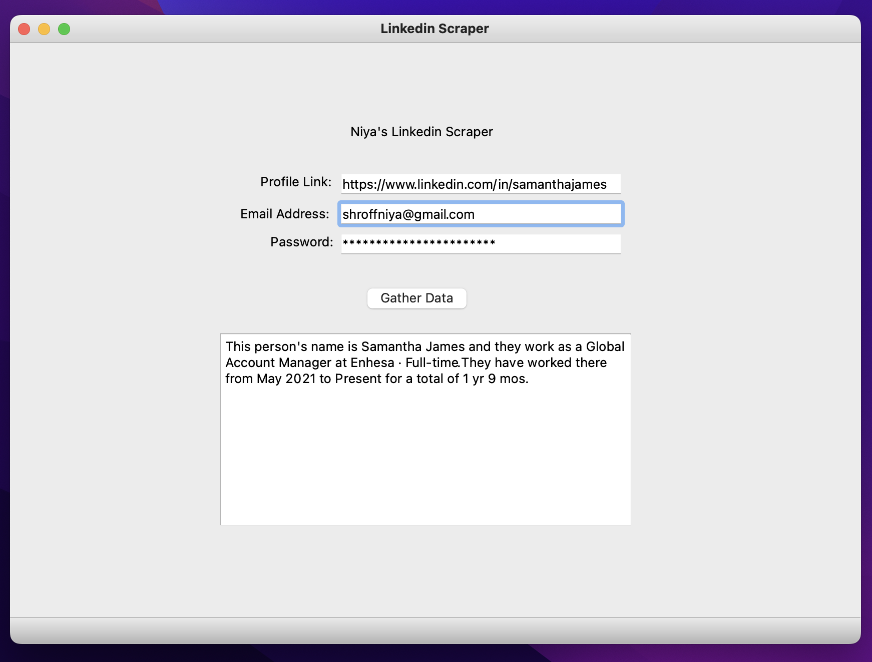 GitHub - niya-shroff/LinkedinScraper