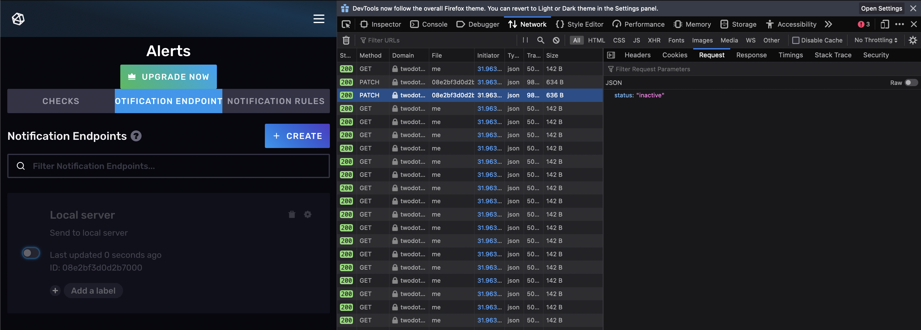 Alerts: HTTP Notification endpoint still sending notifications after deactivation · Issue #3630 ...