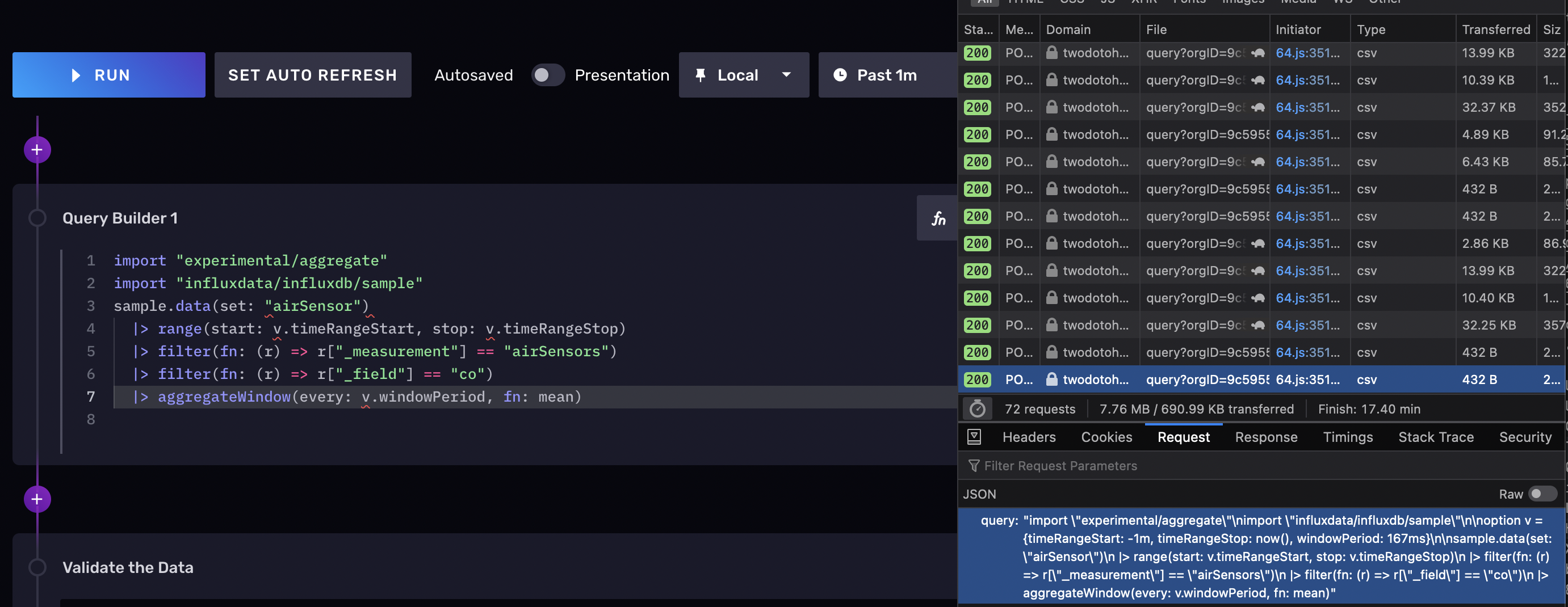 Notebooks/DataExplorer: misbehaviors when setting time range. · Issue #4463 · influxdata/ui · GitHub