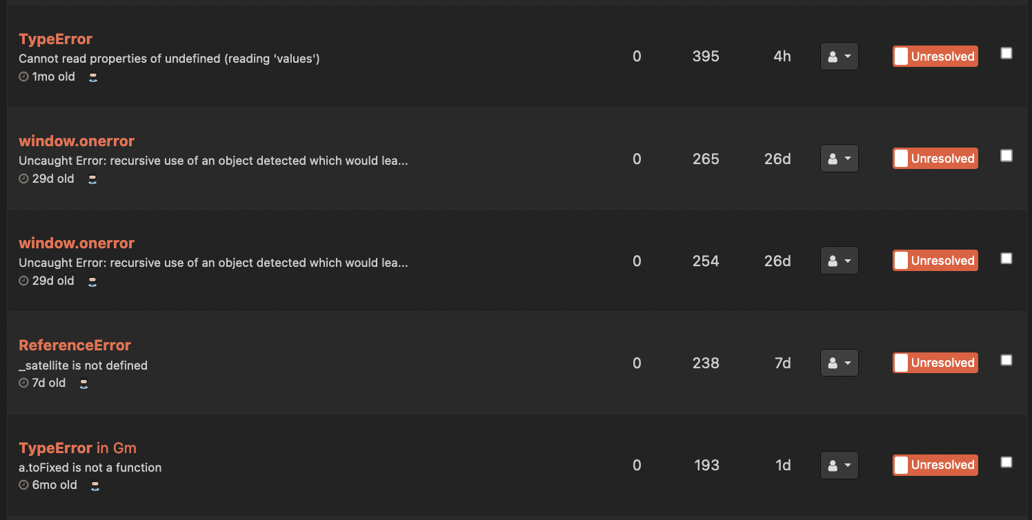 Handle the most highly frequent honeybadger-logged errors. · Issue ...