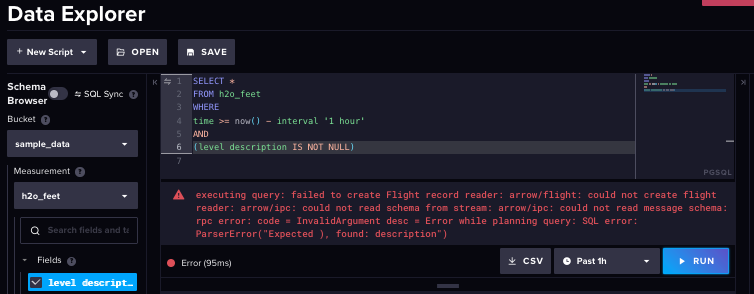 Querying iox data will require use of special identifiers. · Issue #4694 · influxdata/docs-v2 ...