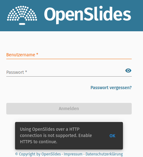 Show a warning on http · Issue #536 · OpenSlides/openslides-client · GitHub