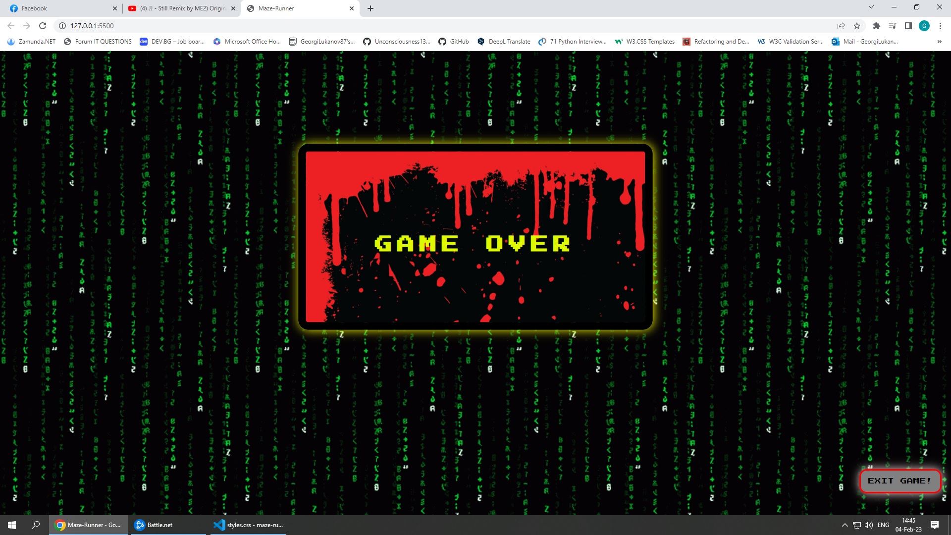 GitHub - GeorgiLukanov87/Maze-Runner: A simple classic game , a maze ...
