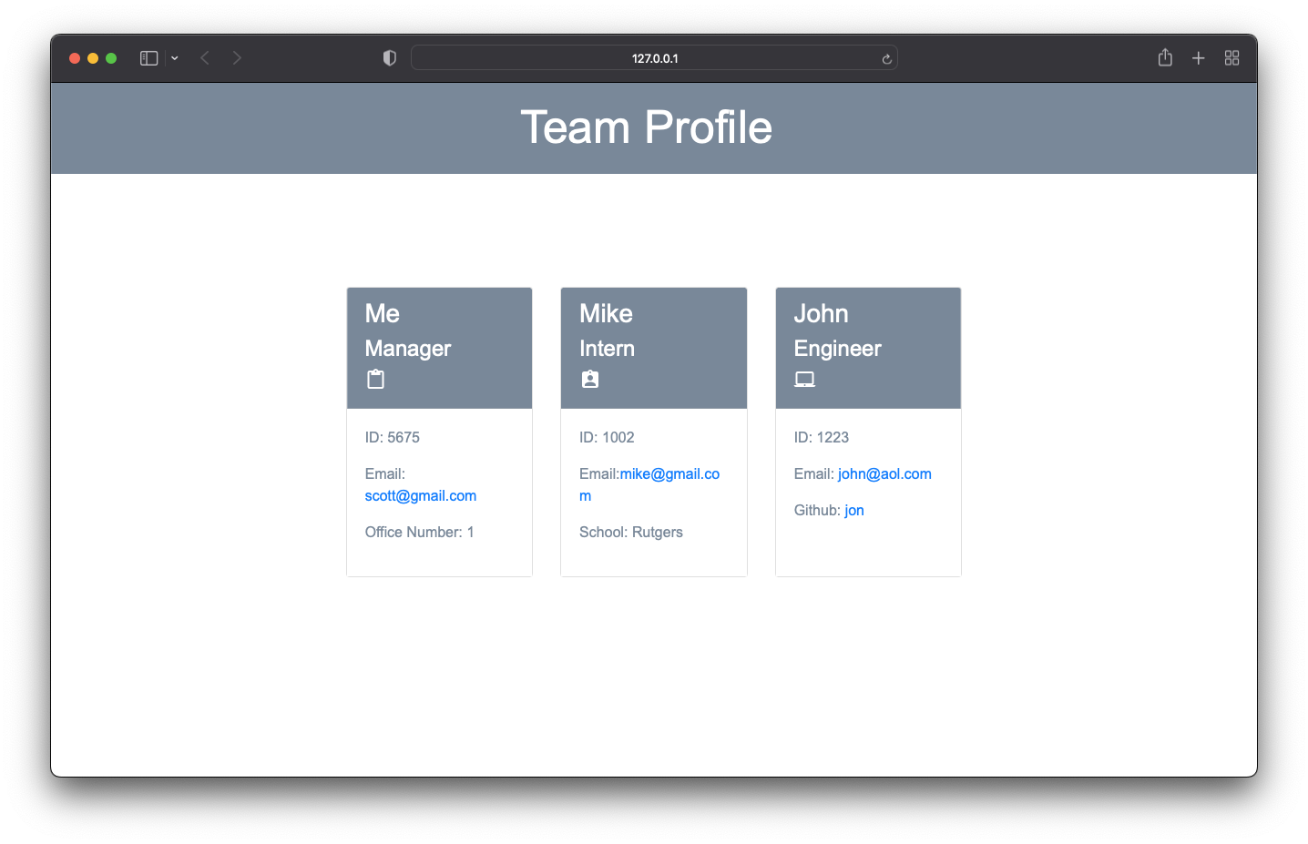 GitHub - SMazariego/Week-10-Team-Profile-Generator