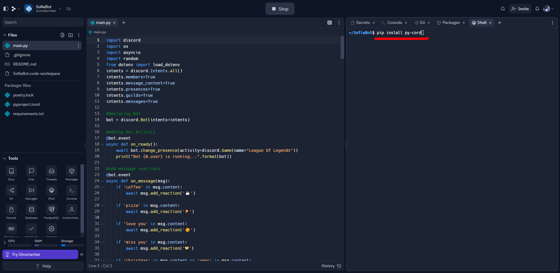 GitHub - SkylerHere/SofieBot: A multipurpose bot for your discord servers!