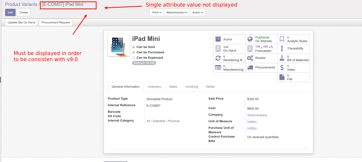 [10.0] product: Display variants name with a single or multiple possible attribute values ...