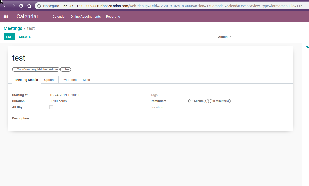 [12.0] Calendar: Access error when trying to dismiss calendar ...