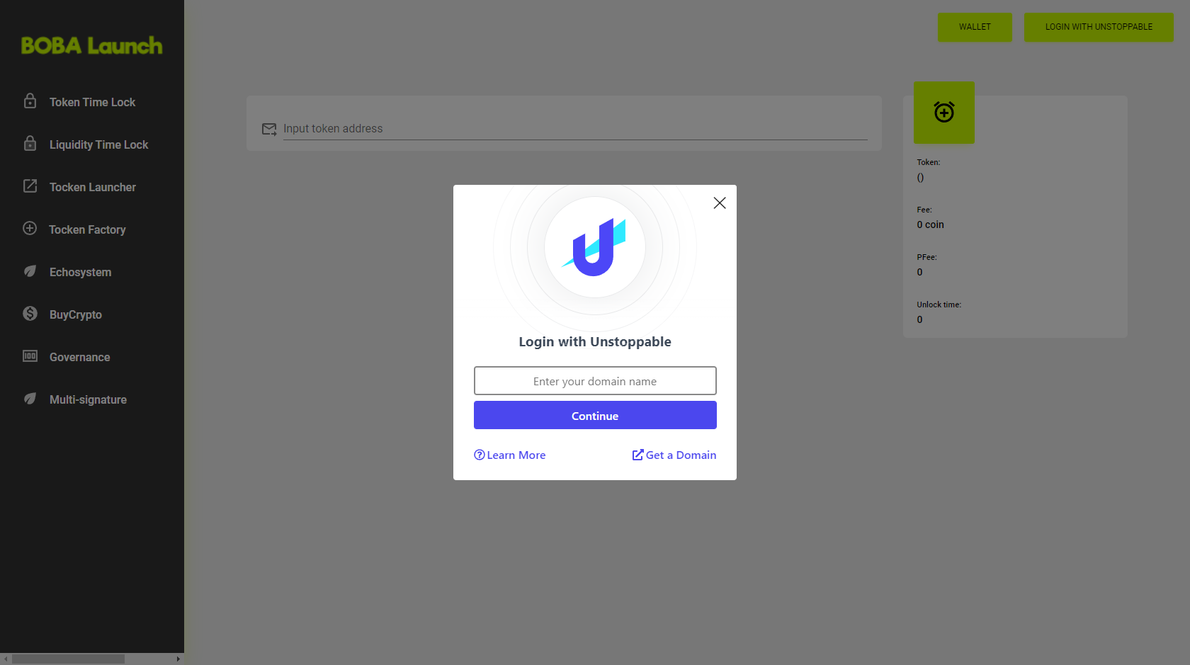 GitHub - BOBA-Launch/client-with-unstoppable-: https://client-with-transak-wa47i.argoapp.io/