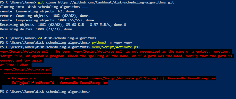 venv/Script/Activate.ps1: No such file or directory · Issue #1 ... venv/Script/Activate.ps1: No such file or directory · Issue #1 ...