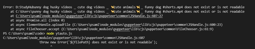 how can i fix this and run the scipt ? plz help !! · Issue #87 · fawazahmed0/youtube-uploader ...