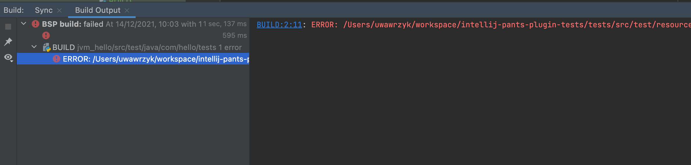 Errors reported in the UI are trimmed · Issue #112 · JetBrains/bazel-bsp · GitHub
