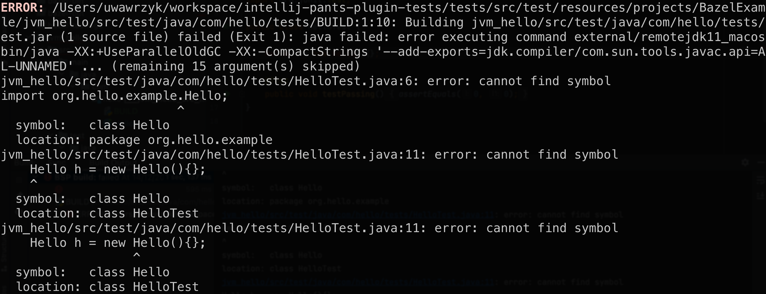 Errors reported in the UI are trimmed · Issue #112 · JetBrains/bazel-bsp · GitHub