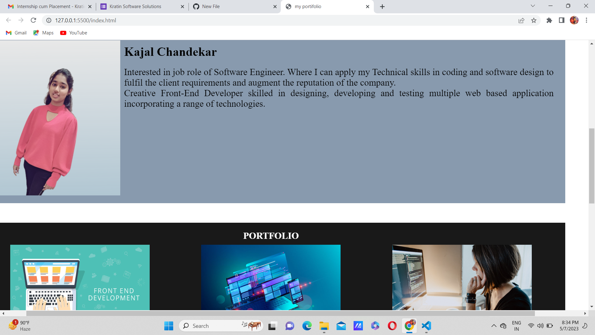 GitHub - KajalChandekar/Kratin-Software-Assigment-