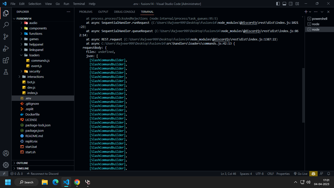 discord js issue · Issue #138 · CorwinDev/Discord-Bot · GitHub