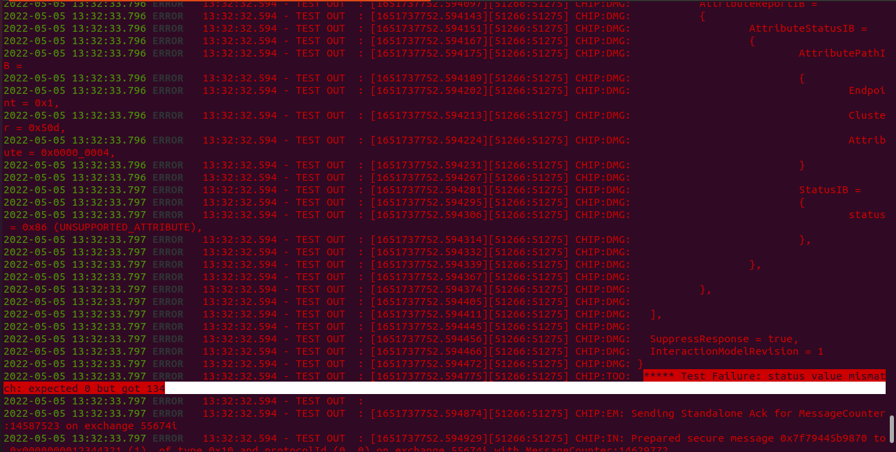 [TC-MC-9.1] Application attribute showing status = 0x86 (UNSUPPORTED_ATTRIBUTE) · Issue #18103 ...