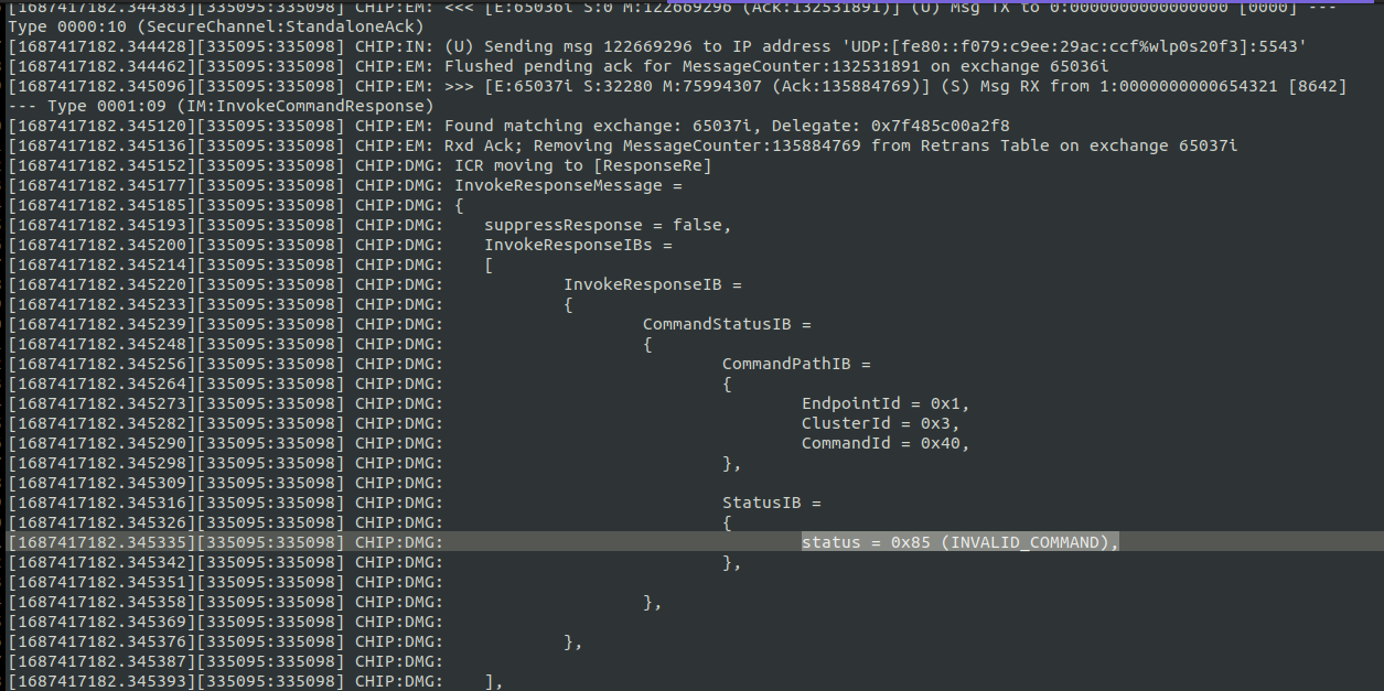 [Simulated] Identify cluster TriggerEffect INVALID_COMMAND response. · Issue #27412 · project ...