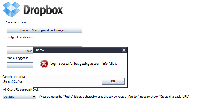Can't upload to Dropbox · Issue #4253 · ShareX/ShareX · GitHub