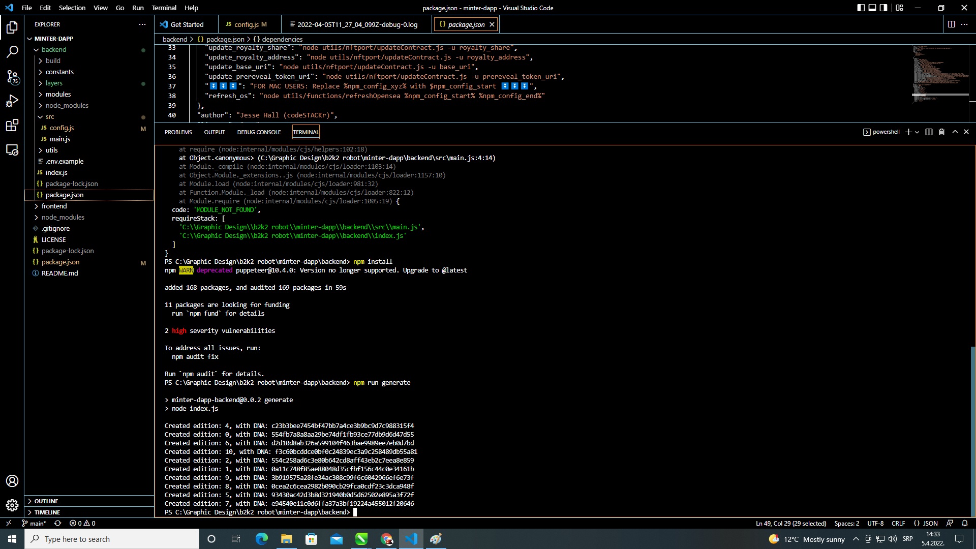 npm run generate Issue · Issue #1040 · HashLips/hashlips_art_engine · GitHub