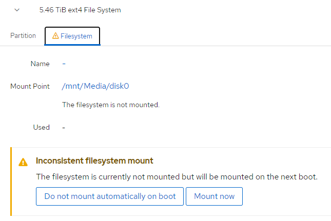 Creating A Partition Loads Indefinitely And Fails To Mount · Issue 17982 · Cockpit Project