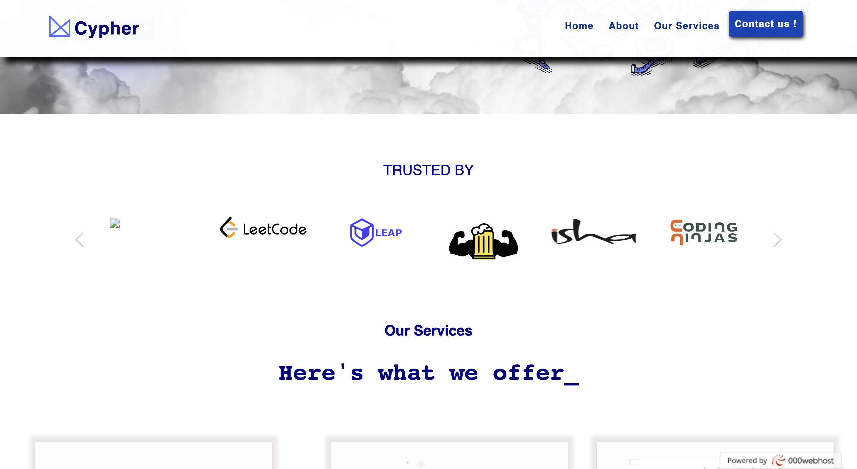 GitHub - realsubodh/Cypher: A frontend website for connecting a user base to the website owner ...
