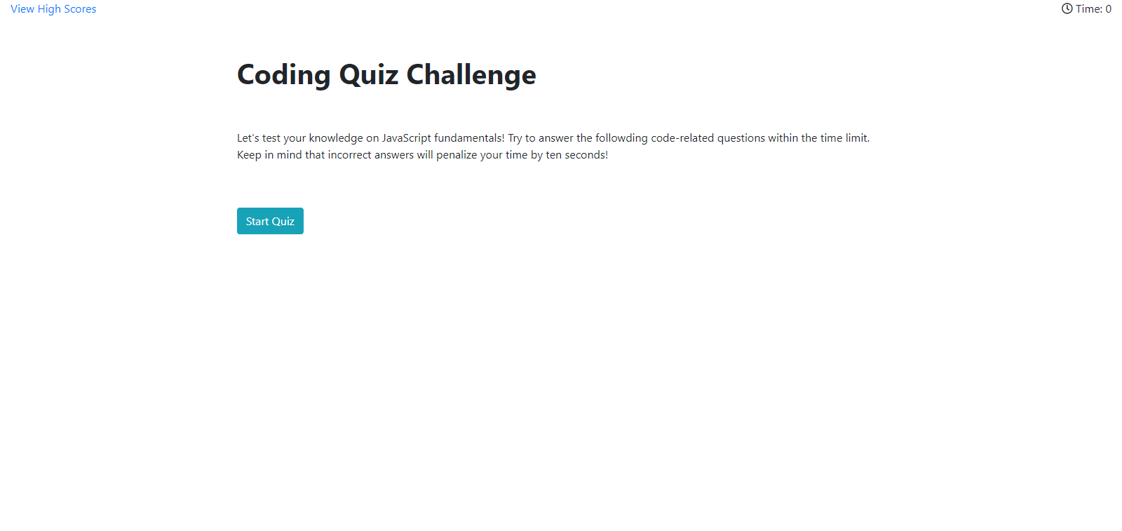 GitHub - goforward-z/code-quiz