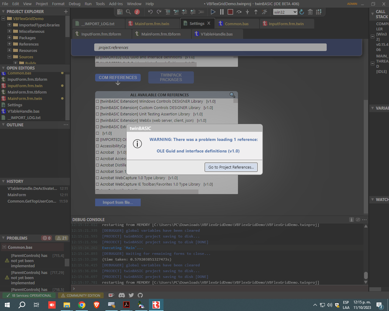 Error To Load Picture Propiertes Error Run To 64 Bits Compilation Codegen Error At Line 222