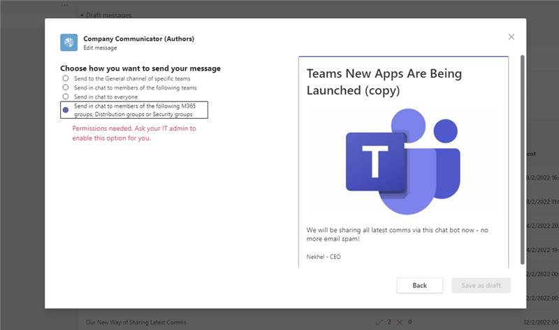 Issue with sending to M365 groups, Distribution groups or Security ...