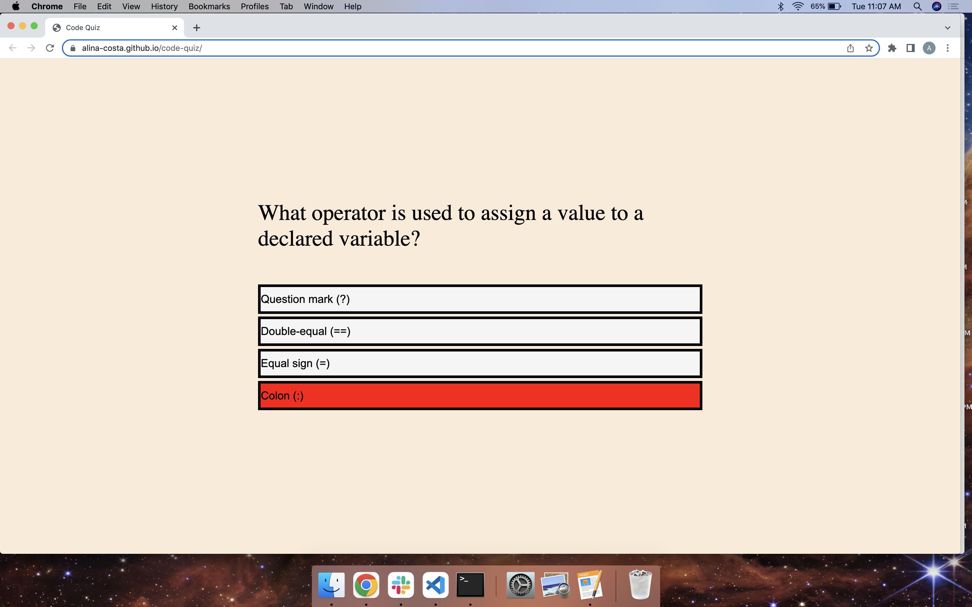 GitHub - alina-costa/code-quiz: This quiz application allows the user ...