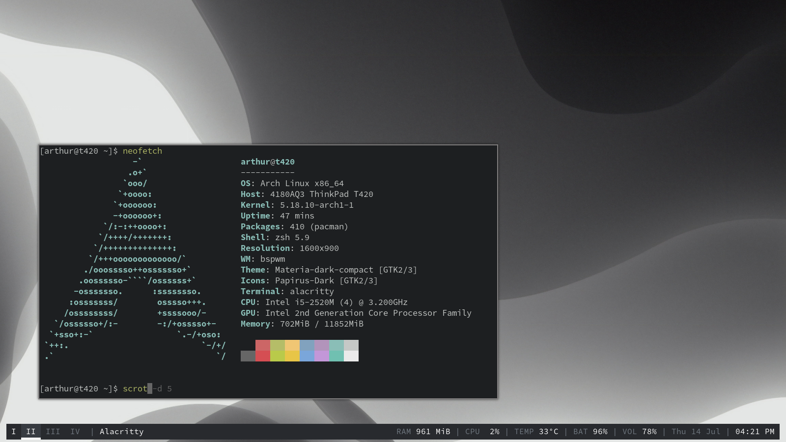 GitHub - arthur-thompson/bspwm: bspwm + sxhkd + rofi + polybar