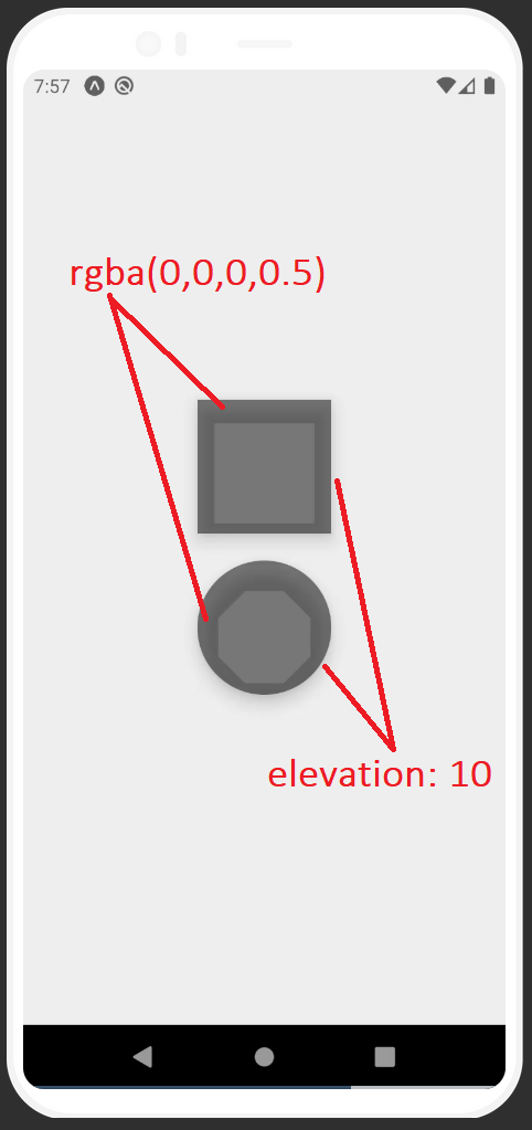 `View` with semi-transparent background `rgba` and `elevation` causes ...