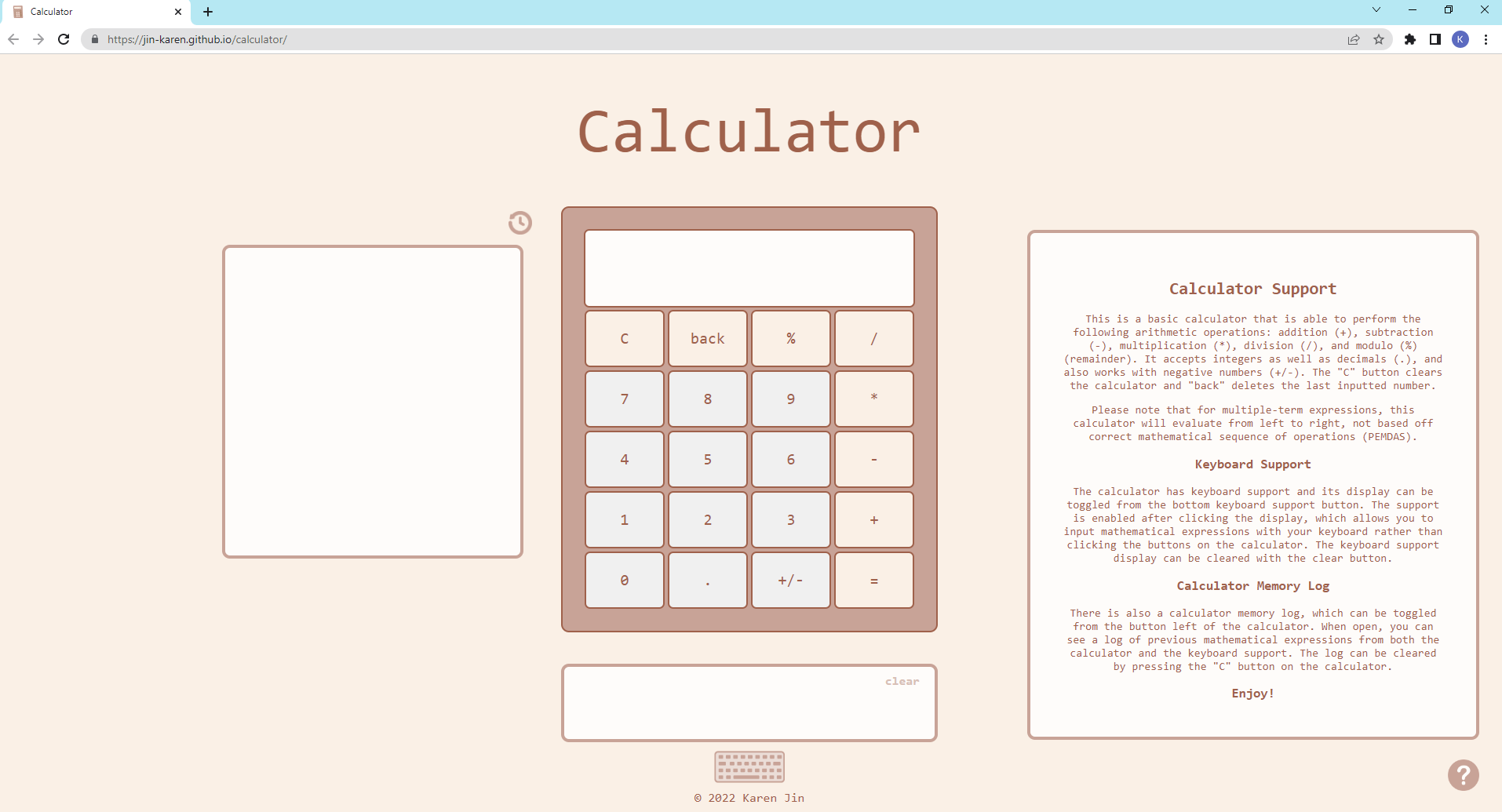 GitHub - jin-karen/calculator
