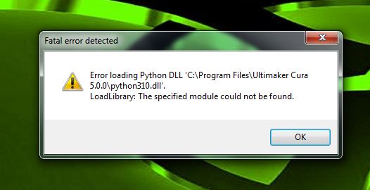 Install successful, but when Cura 5.0 is started, files are missing ...
