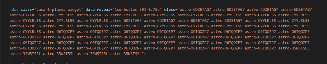 Repeating class names in output HTML · Issue #7027 · withastro/astro · GitHub