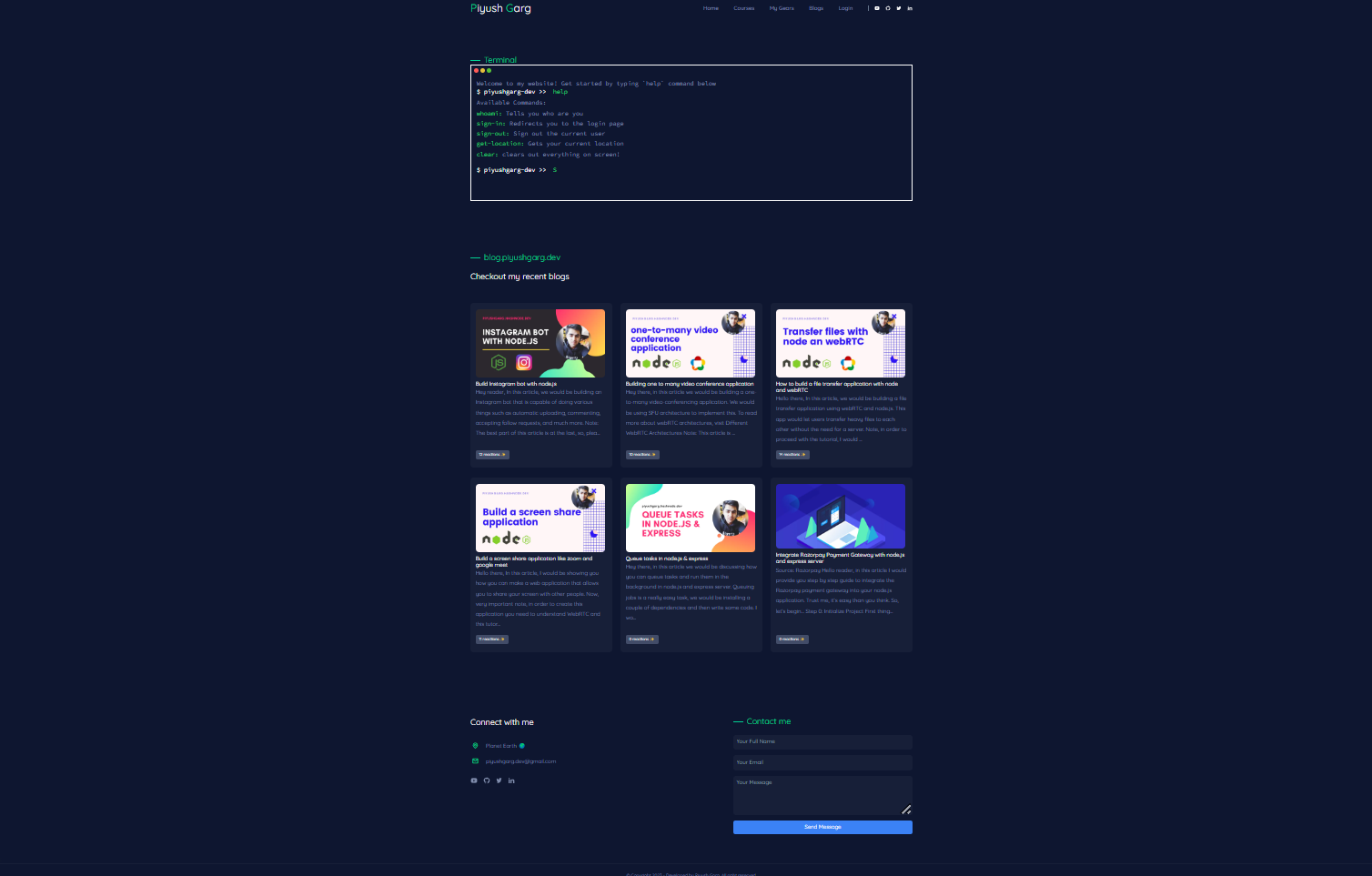 [BUG]: Contact me section is not properly aligned. · Issue #152 · piyushgarg-dev/piyushgargdev ...