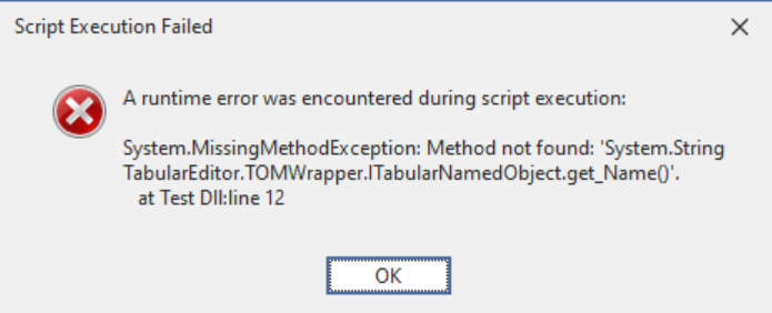 Help Needed: C# Scripting from .dll · TabularEditor TabularEditor3 · Discussion #867 · GitHub