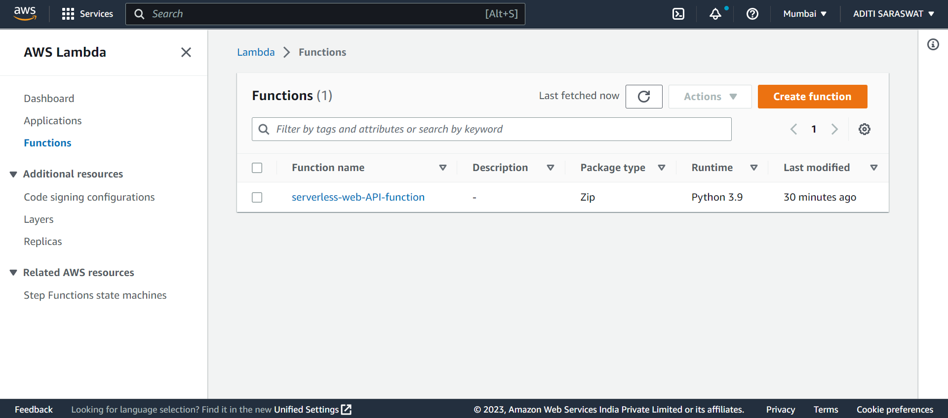 Github Itsaditisaraswataws Serverlessrestapi Serverless Rest Api Using Aws Lambda And Amazon